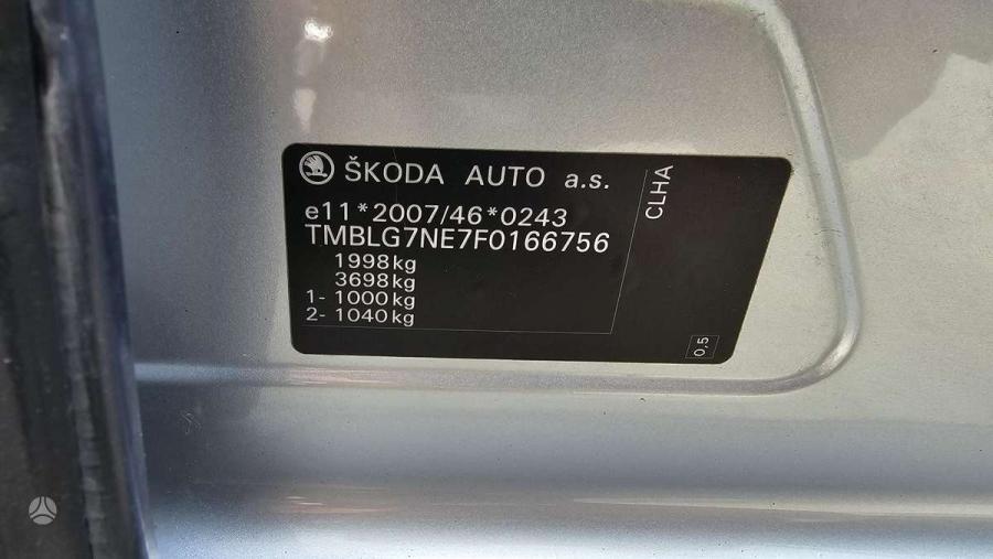 Grey Skoda Octavia 2015 in Kaunas, with an engine capacity of 1.60 L and mileage of 204 thousand km for 6999 €, photo 22 on AUTOMOTO.COM.LV