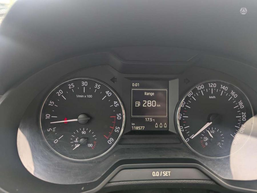 Grey Skoda Octavia 2015 in Vilnius, with an engine capacity of 1.60 L and mileage of 119 thousand km for 5900 €, photo 15 on AUTOMOTO.COM.LV