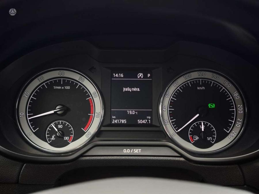 Grey Skoda Octavia 2017 in Vilnius, with an engine capacity of 1.40 L and mileage of 242 thousand km for 8500 €, photo 22 on AUTOMOTO.COM.LV