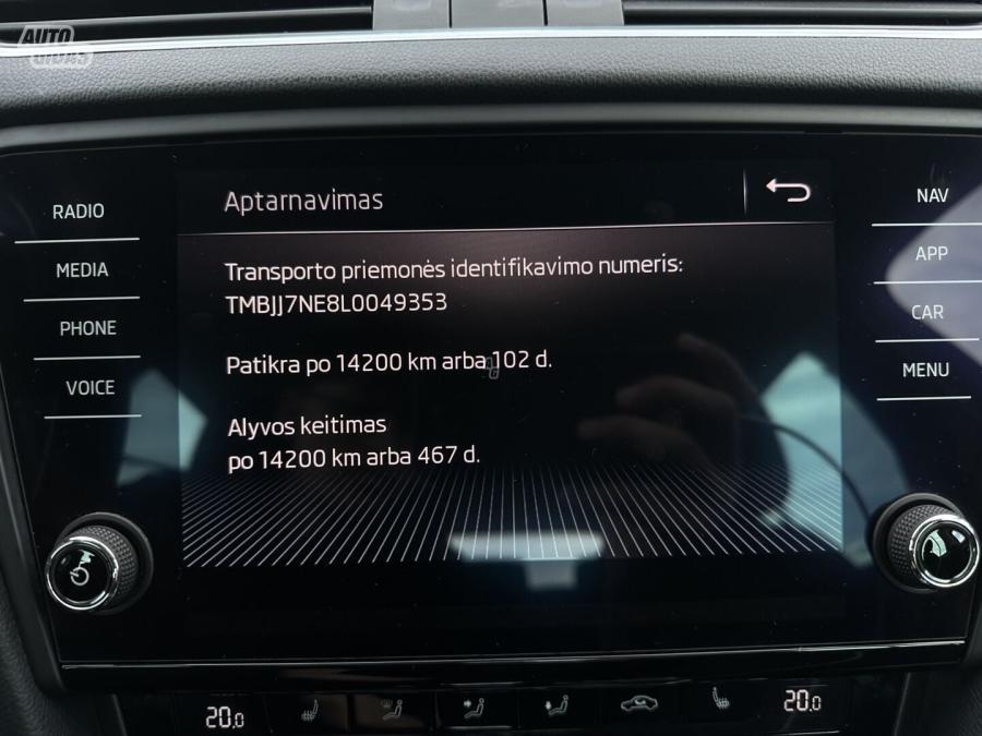 Серый Шкода Октавия 2019 в Авиженяй, объемом двигателя 2.00 л и пробегом 229 тыс. км за 11750 €, фото 17 на AUTOMOTO.COM.LV