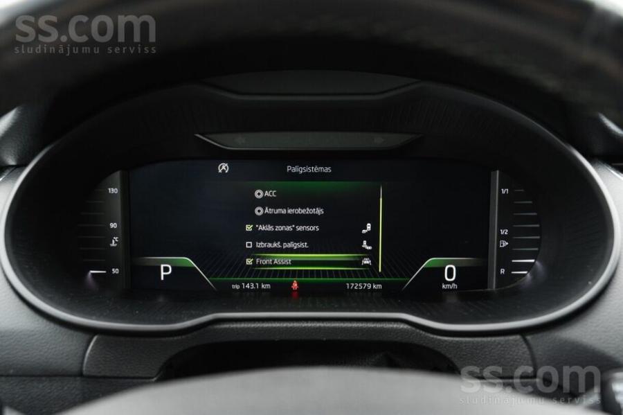 Grey Skoda Octavia 2019 in Riga, with an engine capacity of 2.00 L and mileage of 172 thousand km for 12950 €, photo 15 on AUTOMOTO.COM.LV