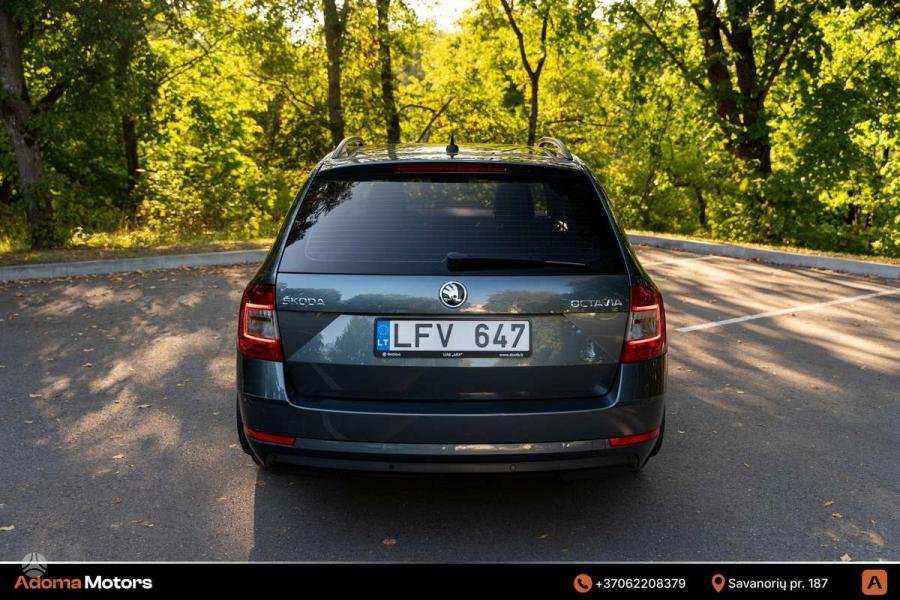 Grey Skoda Octavia 2019 in Kaunas, with an engine capacity of 1.50 L and mileage of 122 thousand km for 11590 €, photo 6 on AUTOMOTO.COM.LV