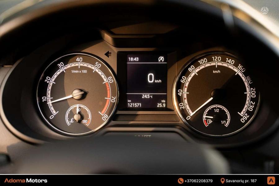 Grey Skoda Octavia 2019 in Kaunas, with an engine capacity of 1.50 L and mileage of 122 thousand km for 11590 €, photo 25 on AUTOMOTO.COM.LV