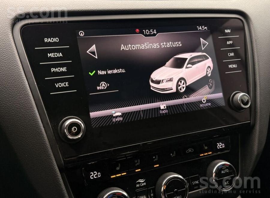 Grey Skoda Octavia 2019 in Riga, with an engine capacity of 2.00 L and mileage of 212 thousand km for 9990 €, photo 20 on AUTOMOTO.COM.LV