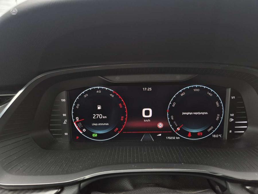 Grey Skoda Octavia 2021 in Siauliai, with an engine capacity of 1.97 L and mileage of 171 thousand km for 23900 €, photo 22 on AUTOMOTO.COM.LV