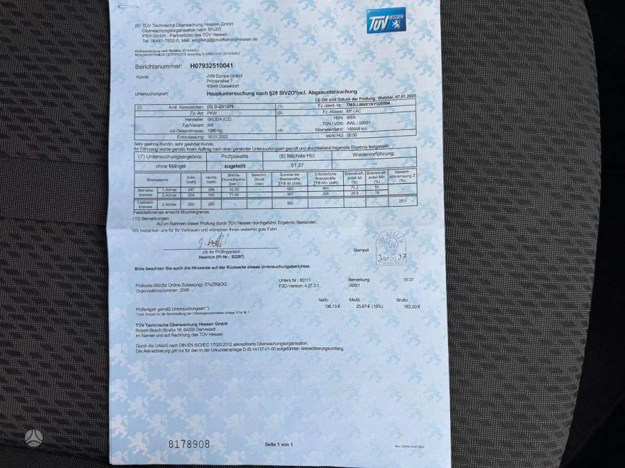 Серый Шкода Октавия 2022 в Утена, объемом двигателя 1.97 л и пробегом 210 тыс. км за 14999 €, фото 24 на AUTOMOTO.COM.LV