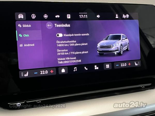 Pelēks Skoda Octavia 2024 Tallina, ar dzinēja tilpumu 2.00 L un nobraukumu 31 tūkst. km par 26900 €, foto 9 vietnē AUTOMOTO.COM.LV