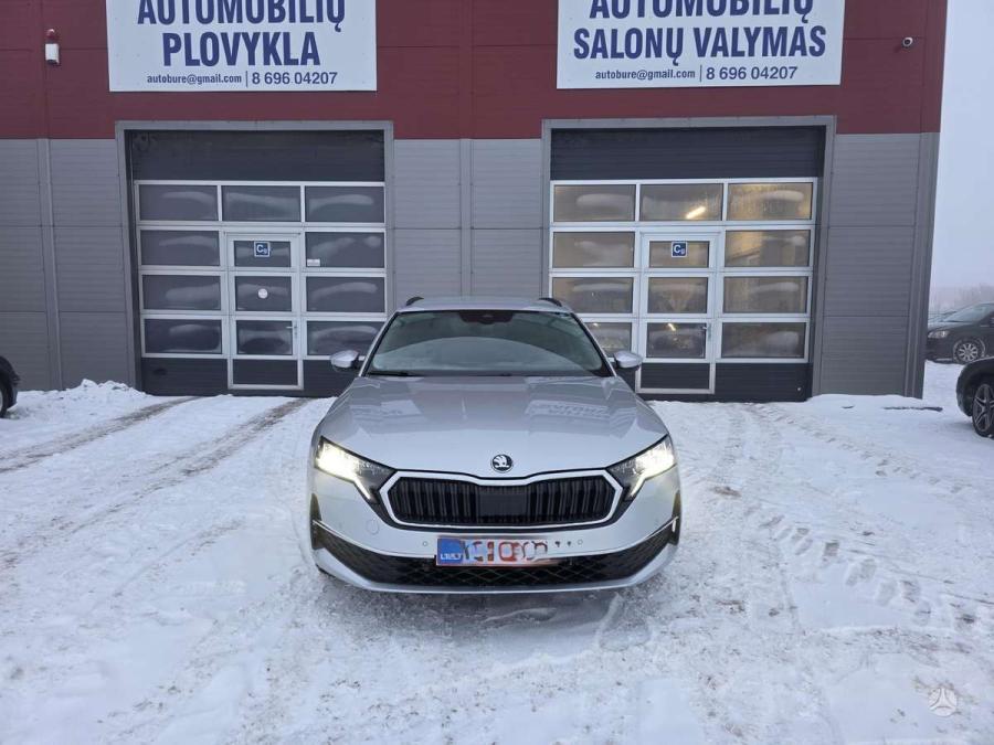 Pelēks Skoda Octavia 2025 Klaipėda, ar dzinēja tilpumu 1.97 L un nobraukumu 23 tūkst. km par 27700 €, foto 2 vietnē AUTOMOTO.COM.LV