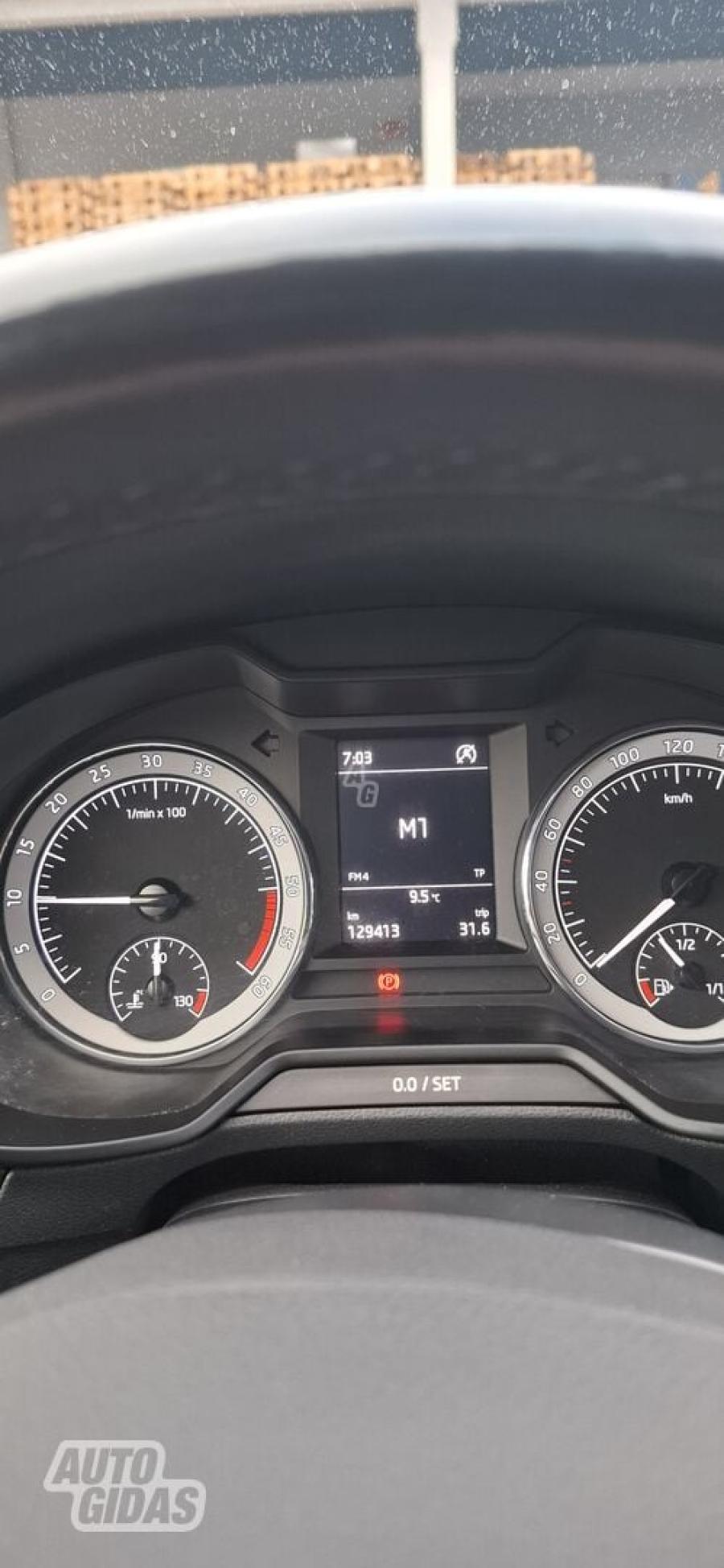 Skoda Octavia 2018 in Vilnius, with an engine capacity of 1.60 L and mileage of 130 thousand km for 9500 €, photo 9 on AUTOMOTO.COM.LV