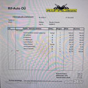 Красный Шкода Октавия 2013 в Йыгева, объемом двигателя 1.20 л и пробегом 285 тыс. км за 4300 €, фото 20 на AUTOMOTO.COM.LV