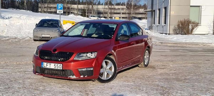 Red Skoda Octavia 2016 in Vilnius, with an engine capacity of 1.97 L and mileage of 105 thousand km for 9999 €, photo 2 on AUTOMOTO.COM.LV