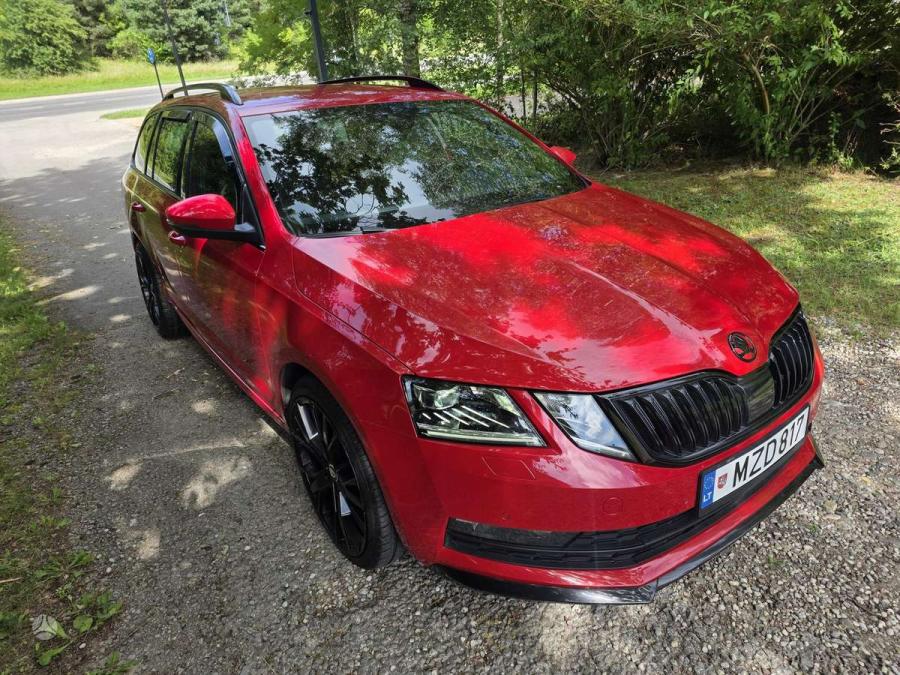 Red Skoda Octavia 2019 in Alytus, with an engine capacity of 1.97 L and mileage of 215 thousand km for 8500 €, photo 10 on AUTOMOTO.COM.LV
