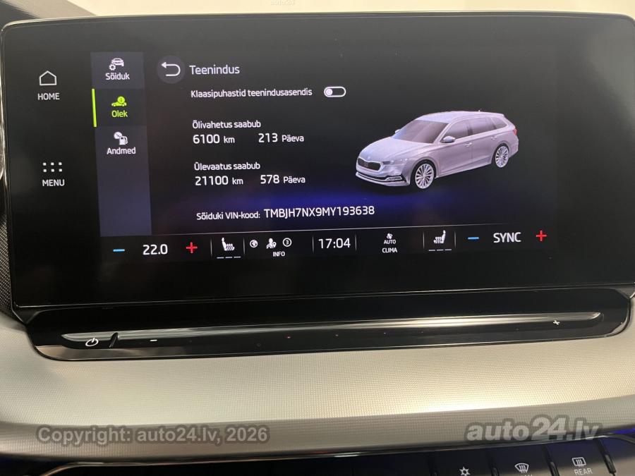 Sarkans Skoda Octavia 2021 Tallina, ar dzinēja tilpumu 1.50 L un nobraukumu 127 tūkst. km par 15800 €, foto 21 vietnē AUTOMOTO.COM.LV