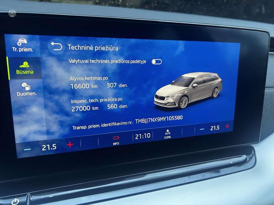 Red Skoda Octavia 2021 in Vilnius, with an engine capacity of 1.97 L and mileage of 217 thousand km for 13099 €, photo 26 on AUTOMOTO.COM.LV