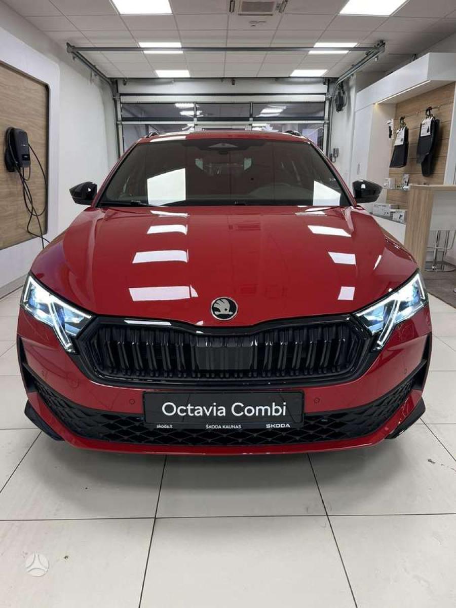 Red Skoda Octavia 2026 in Kaunas, with an engine capacity of 1.50 L and mileage of 5 thousand km for 34490 €, photo 3 on AUTOMOTO.COM.LV