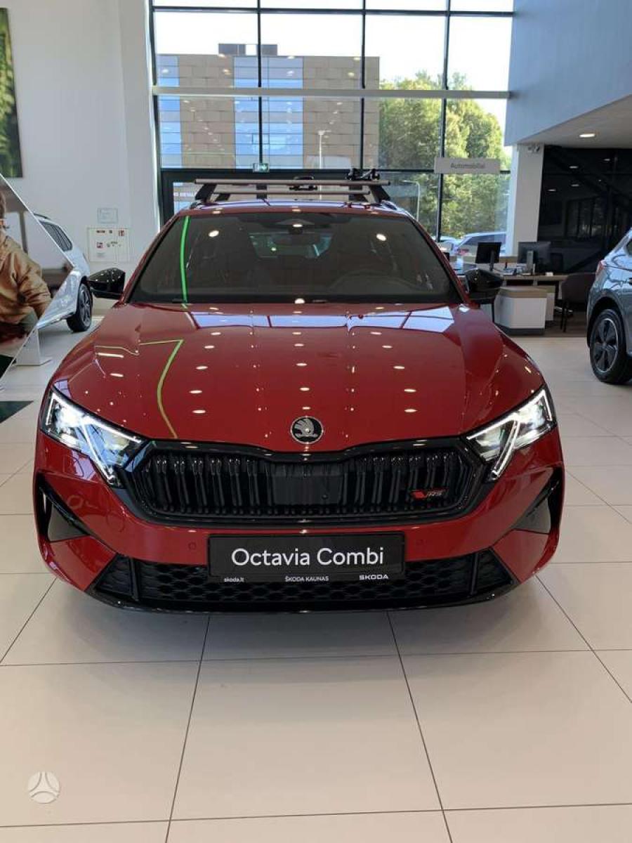 Red Skoda Octavia 2026 in Kaunas, with an engine capacity of 1.98 L and mileage of 0 thousand km for 39440 €, photo 3 on AUTOMOTO.COM.LV