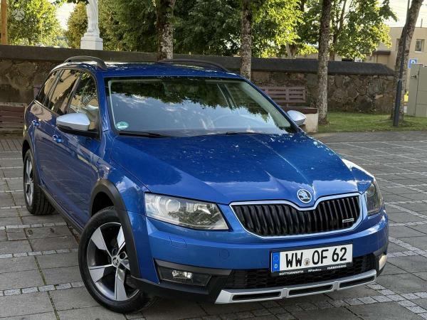 Blue Skoda Octavia Scout 2016 in Kaunas, with an engine capacity of 2.00 L and mileage of 281 thousand km for 8999 €, photo 6 on AUTOMOTO.COM.LV
