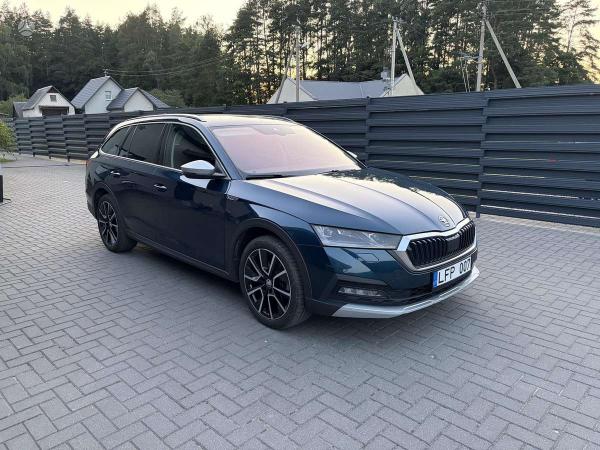 Blue Skoda Octavia Scout 2023 in Salcininkai, with an engine capacity of 1.97 L and mileage of 215 thousand km for 20500 €, photo 2 on AUTOMOTO.COM.LV