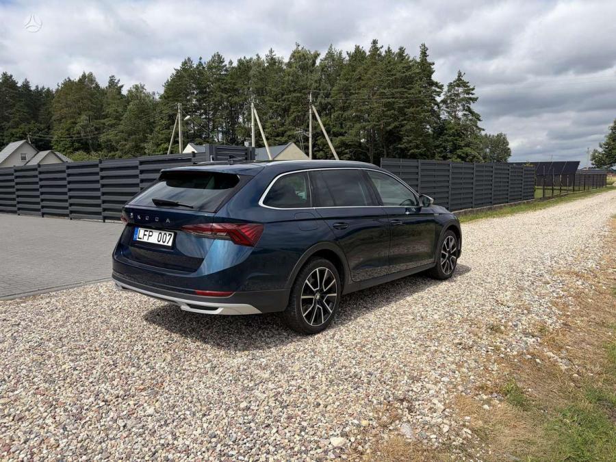 Blue Skoda Octavia Scout 2023 in Salcininkai, with an engine capacity of 1.97 L and mileage of 215 thousand km for 20500 €, photo 9 on AUTOMOTO.COM.LV