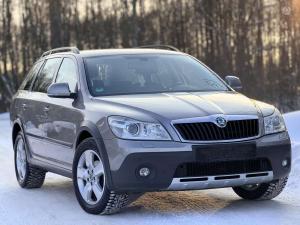 Brūns Skoda Octavia Scout 2012 Utena, ar dzinēja tilpumu 2.00 L un nobraukumu 317 tūkst. km par 6750 €, foto  vietnē AUTOMOTO.COM.LV