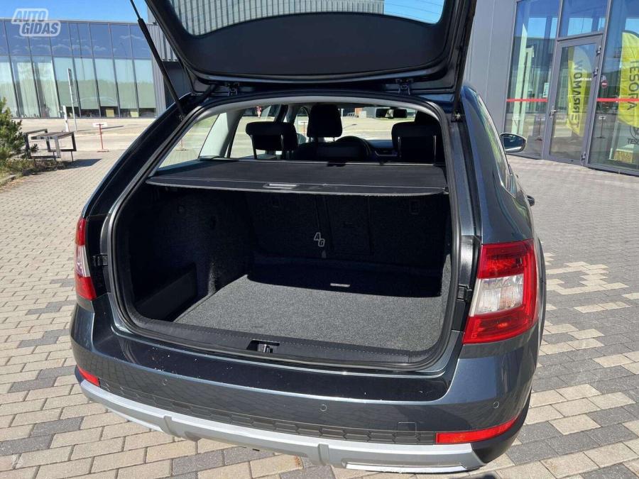 Grey Skoda Octavia Scout 2015 in Siauliai, with an engine capacity of 2.00 L and mileage of 241 thousand km for 8700 €, photo 22 on AUTOMOTO.COM.LV