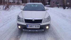 White Skoda Octavia Scout 2010 in Vilnius, with an engine capacity of 1.97 L and mileage of 289 thousand km for 4300 €, photo  on AUTOMOTO.COM.LV