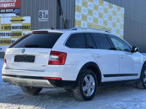 White Skoda Octavia Scout 2015 in Siauliai, with an engine capacity of 2.00 L and mileage of 230 thousand km for 7500 €, photo 13 on AUTOMOTO.COM.LV