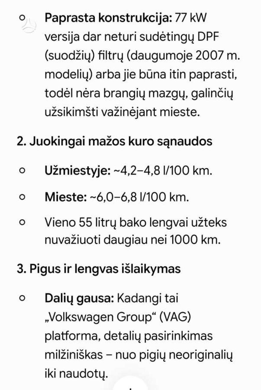 Skoda Octavia 2006 in Vilnius, with an engine capacity of 1.90 L and mileage of 367 thousand km for 1499 €, photo 5 on AUTOMOTO.COM.LV