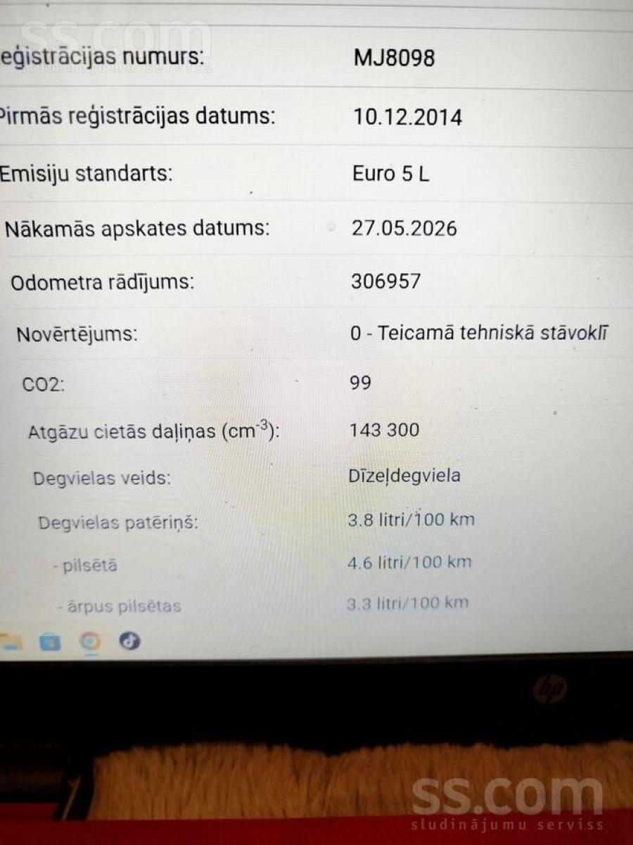Skoda Octavia 2014 Rēzekne, ar dzinēja tilpumu 1.60 L un nobraukumu 307 tūkst. km par 4700 €, foto 8 vietnē AUTOMOTO.COM.LV