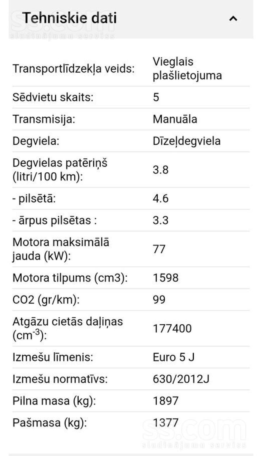 Skoda Octavia 2014 in Riga, with an engine capacity of 1.60 L and mileage of 260 thousand km for 6700 €, photo 9 on AUTOMOTO.COM.LV