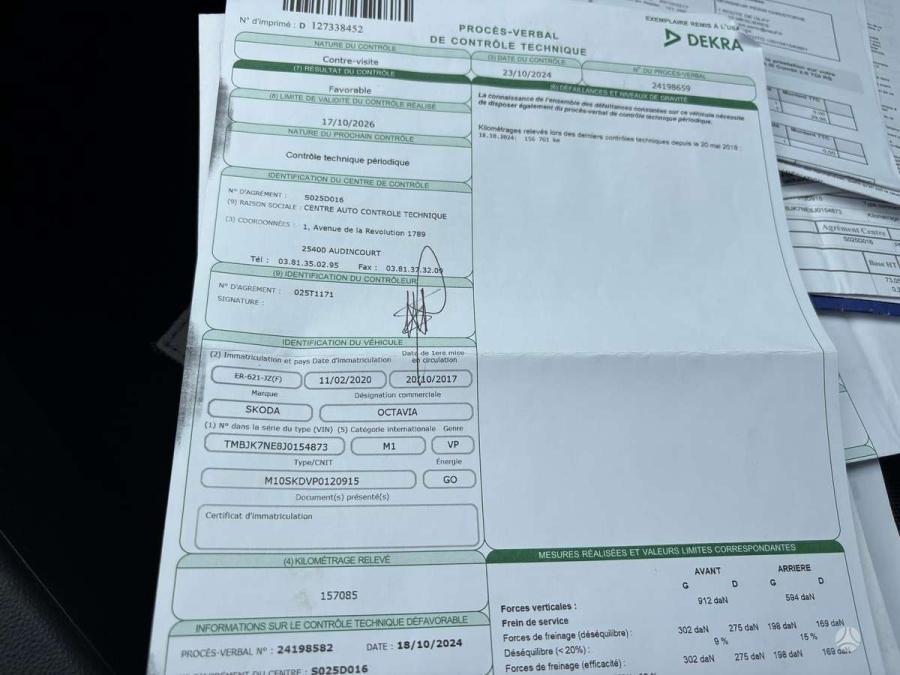 Шкода Октавия 2017 в Таураге, объемом двигателя 1.97 л и пробегом 206 тыс. км за 11400 €, фото 26 на AUTOMOTO.COM.LV
