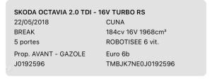 Шкода Октавия 2018 в Таураге, объемом двигателя 1.97 л и пробегом 261 тыс. км за 11700 €, фото 25 на AUTOMOTO.COM.LV