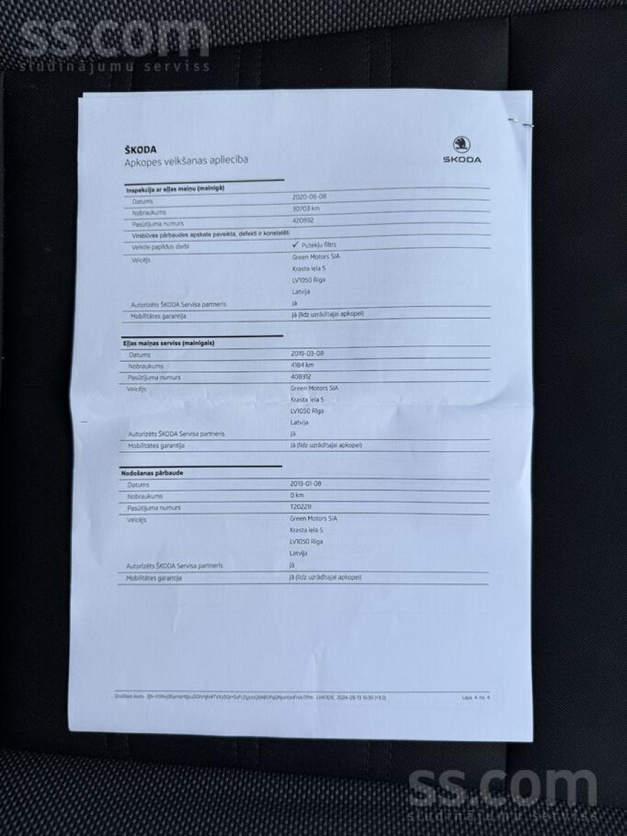 Skoda Octavia 2019 in Riga, with an engine capacity of 2.00 L and mileage of 139 thousand km for 12975 €, photo 16 on AUTOMOTO.COM.LV