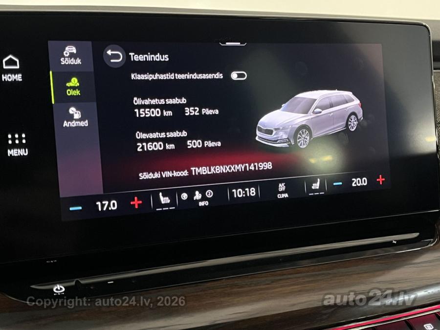 Skoda Octavia 2021 Tallina, ar dzinēja tilpumu 2.00 L un nobraukumu 202 tūkst. km par 19900 €, foto 10 vietnē AUTOMOTO.COM.LV