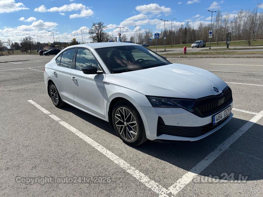 White Skoda Octavia 2025 in Tallinn, with an engine capacity of 1.50 L and mileage of 19 thousand km for 30999 €, photo 6 on AUTOMOTO.COM.LV