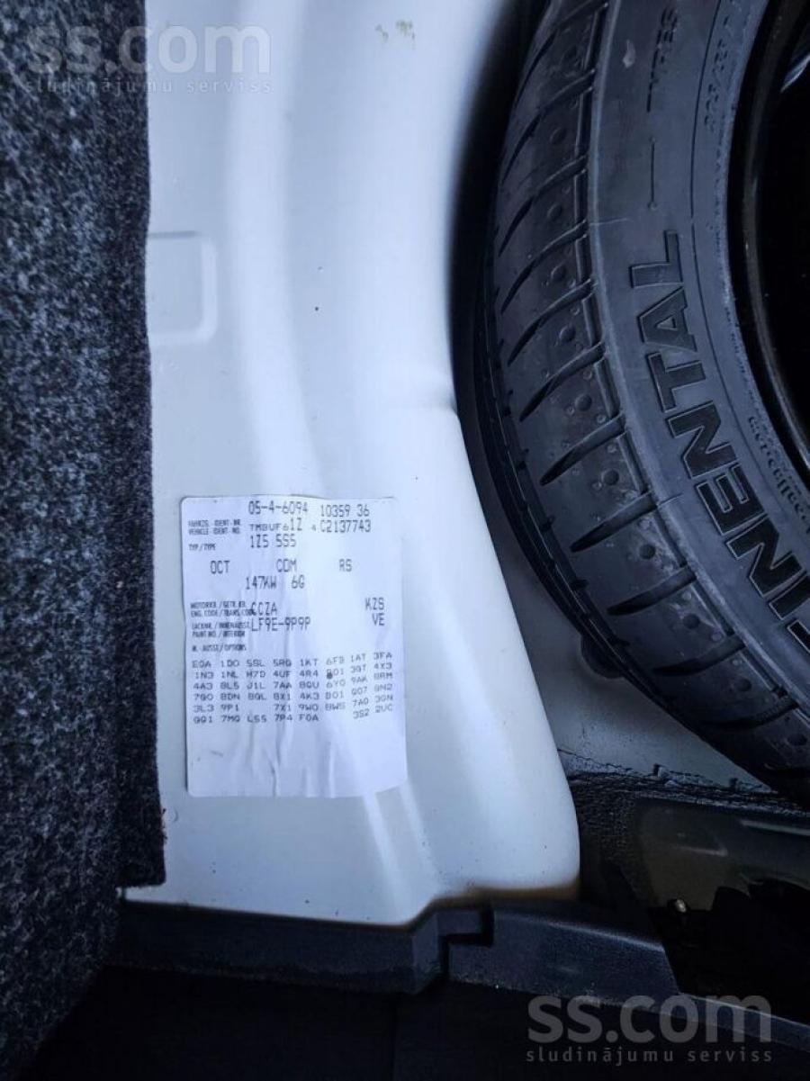 Balts Skoda Octavia 2012 Talsi, ar dzinēja tilpumu 2.00 L un nobraukumu 181 tūkst. km par 6299 €, foto 14 vietnē AUTOMOTO.COM.LV