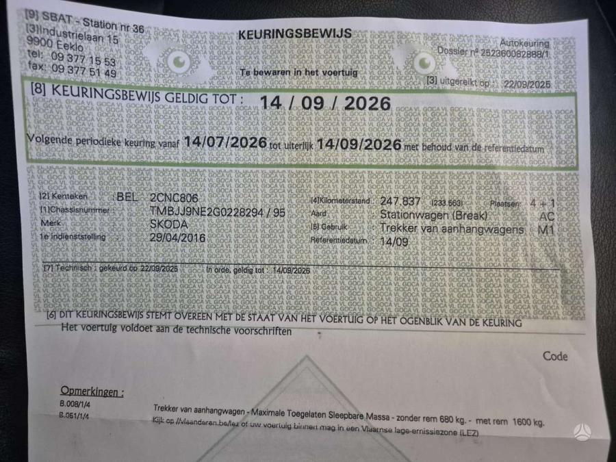 White Skoda Octavia 2016 in Raseiniai, with an engine capacity of 1.97 L and mileage of 258 thousand km for 7300 €, photo 33 on AUTOMOTO.COM.LV