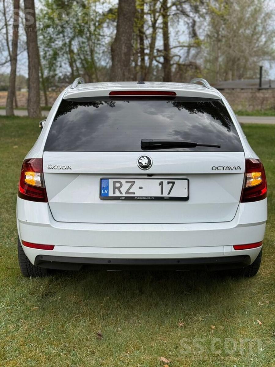White Skoda Octavia 2019 in Riga, with an engine capacity of 1.50 L and mileage of 122 thousand km for 14200 €, photo 5 on AUTOMOTO.COM.LV