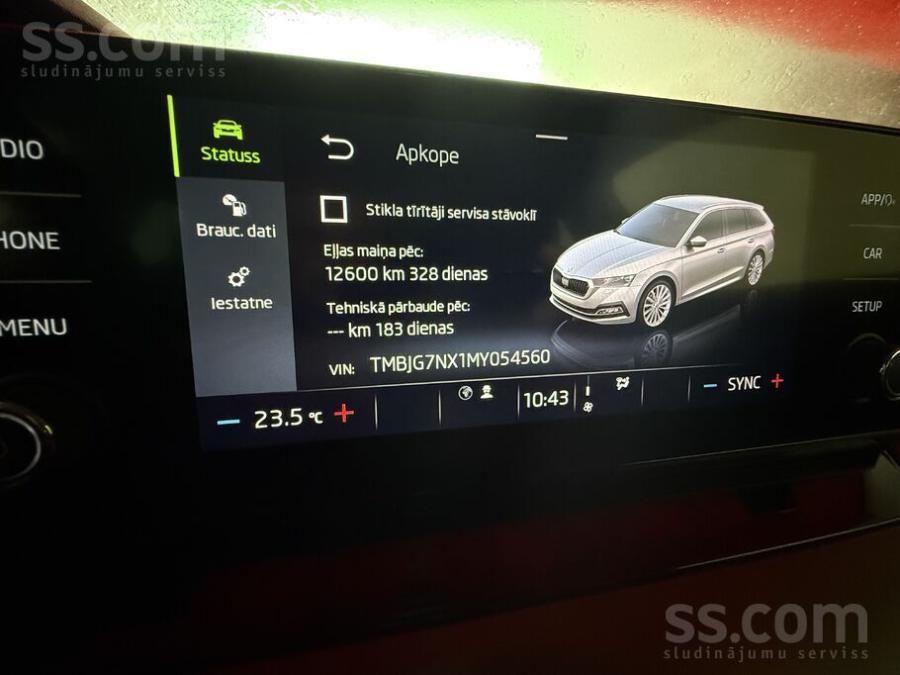 White Skoda Octavia 2020 in Ogre, with an engine capacity of 2.00 L and mileage of 0 thousand km for 14000 €, photo 20 on AUTOMOTO.COM.LV