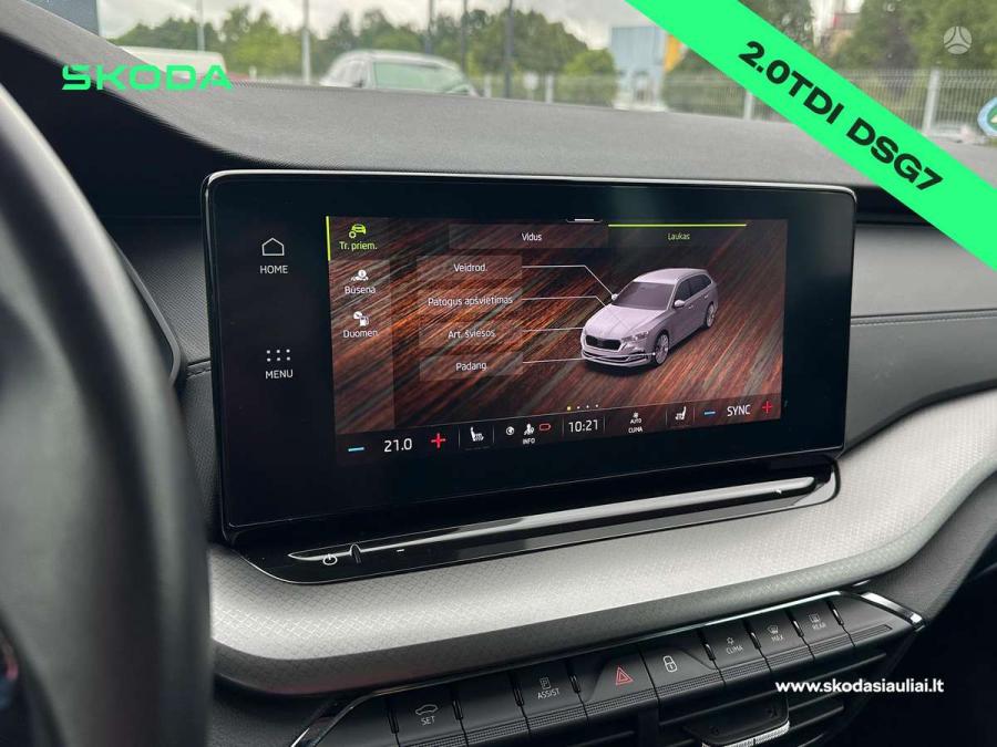 White Skoda Octavia 2021 in Siauliai, with an engine capacity of 1.97 L and mileage of 210 thousand km for 12900 €, photo 28 on AUTOMOTO.COM.LV