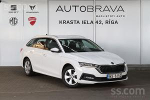 White Skoda Octavia 2021 in Riga, with an engine capacity of 1.50 L and mileage of 111 thousand km for 15490 €, photo 4 on AUTOMOTO.COM.LV