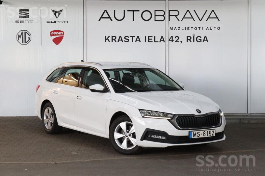 White Skoda Octavia 2021 in Riga, with an engine capacity of 1.50 L and mileage of 111 thousand km for 15490 €, photo 4 on AUTOMOTO.COM.LV