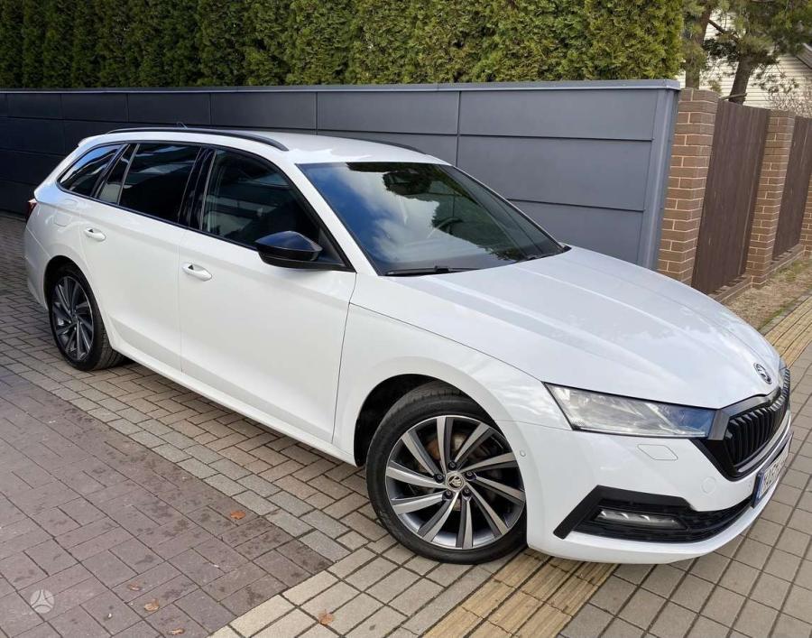 White Skoda Octavia 2021 in Marijampole, with an engine capacity of 1.97 L and mileage of 277 thousand km for 14750 €, photo 6 on AUTOMOTO.COM.LV