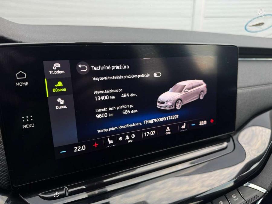 White Skoda Octavia 2021 in Vilnius, with an engine capacity of 1.97 L and mileage of 257 thousand km for 13300 €, photo 16 on AUTOMOTO.COM.LV