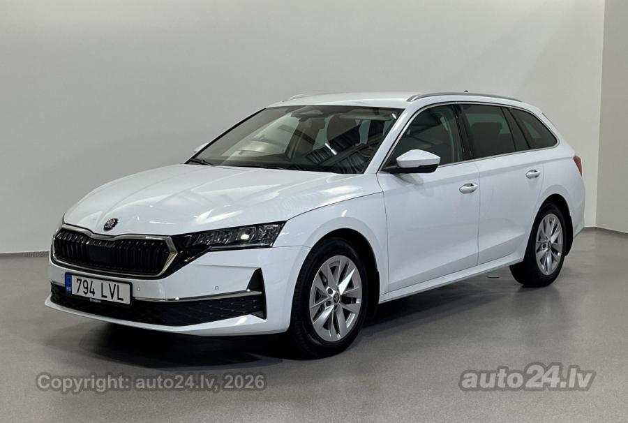 White Skoda Octavia 2025 in Tallinn, with an engine capacity of 1.50 L and mileage of 14 thousand km for 27900 €, photo 1 on AUTOMOTO.COM.LV
