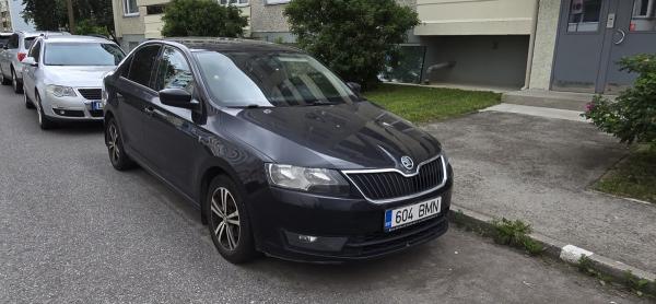 Black Skoda Rapid 2014 in Tallinn, with an engine capacity of 1.20 L and mileage of 336 thousand km for 2439 €, photo 8 on AUTOMOTO.COM.LV