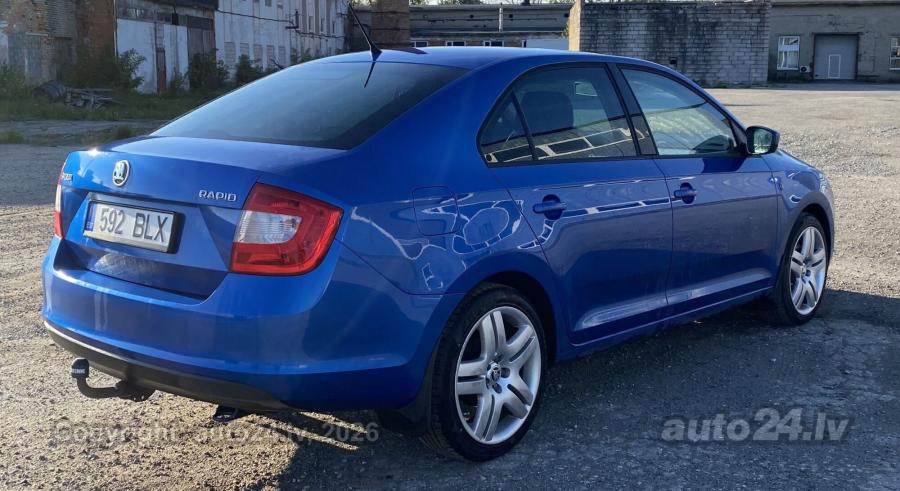 Blue Skoda Rapid 2014 in Rakvere, with an engine capacity of 1.20 L and mileage of 190 thousand km for 4500 €, photo 4 on AUTOMOTO.COM.LV