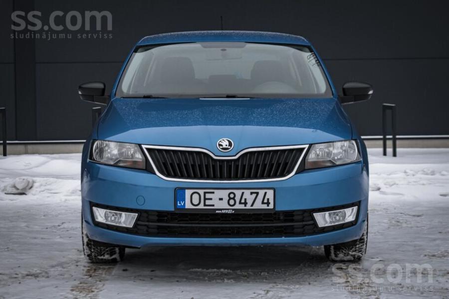 Blue Skoda Rapid 2015 in Riga, with an engine capacity of 1.40 L and mileage of 0 thousand km for 6490 €, photo 2 on AUTOMOTO.COM.LV