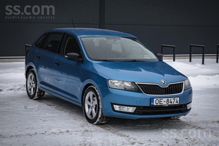 Blue Skoda Rapid 2015 in Riga, with an engine capacity of 1.40 L and mileage of 0 thousand km for 6490 €, photo 3 on AUTOMOTO.COM.LV