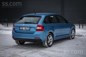 Blue Skoda Rapid 2015 in Riga, with an engine capacity of 1.40 L and mileage of 0 thousand km for 6490 €, photo 4 on AUTOMOTO.COM.LV